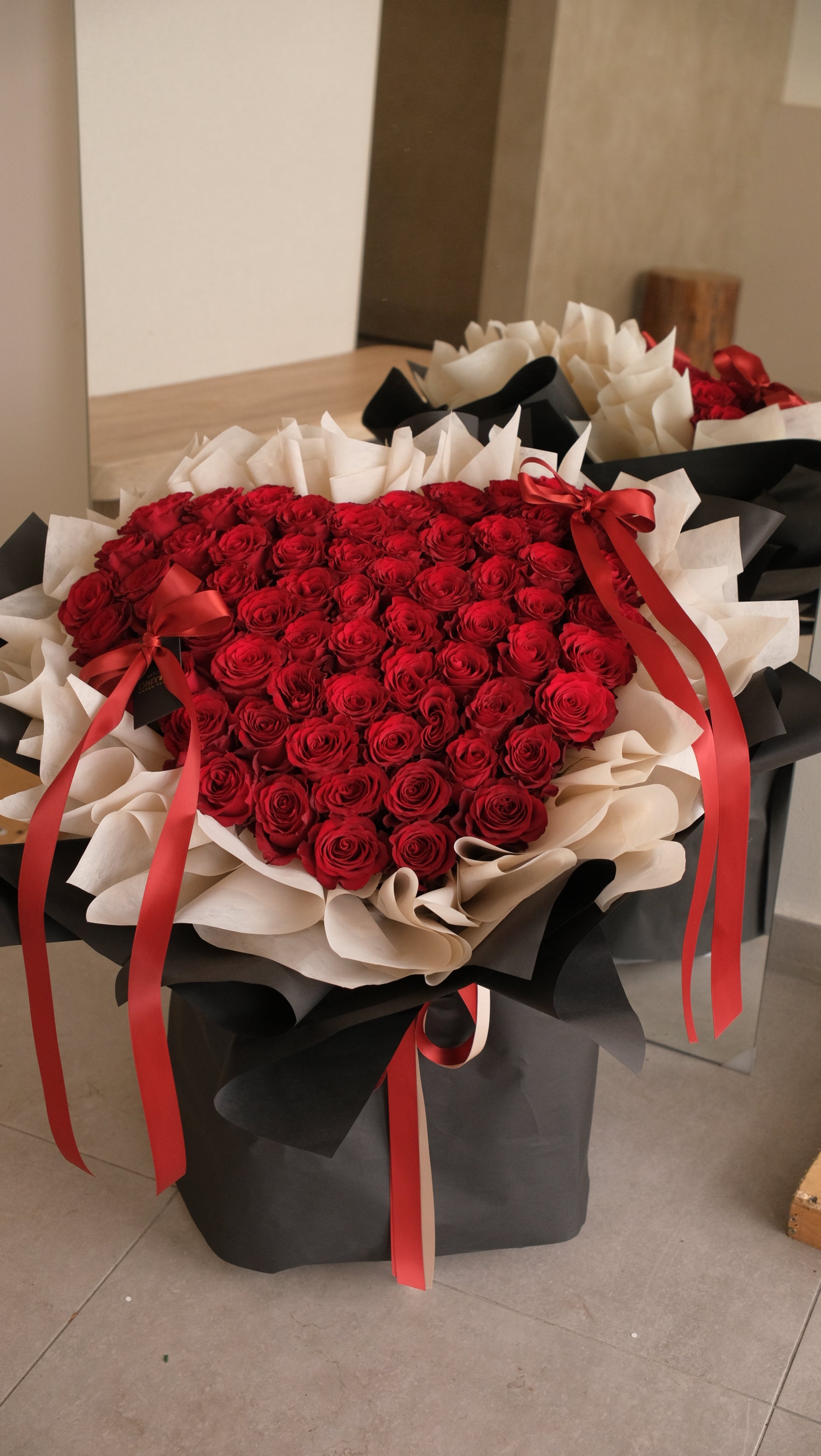 66 Roses Hand Bouquet | Artisan Florist in Penang, Bamboo Green Florist ...